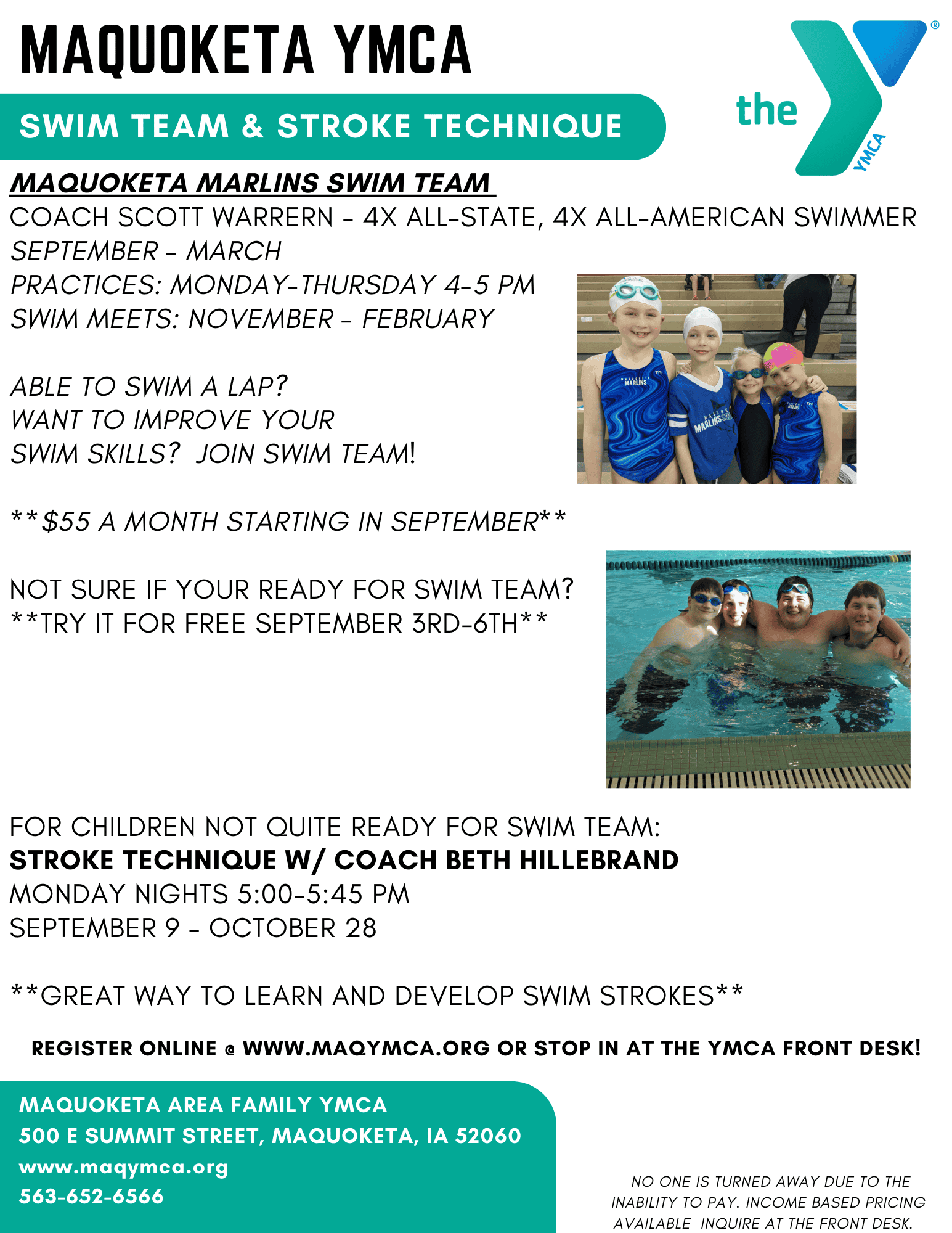 Swim Lessons & Swim Team - Maquoketa Area Family YMCA